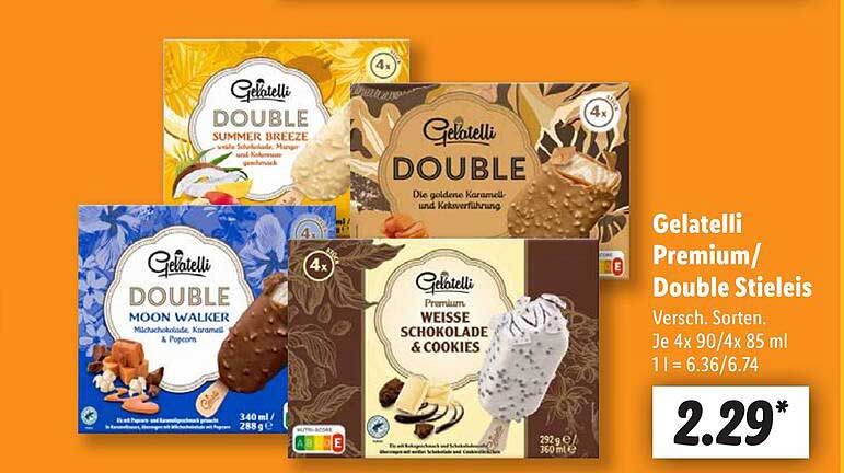 Gelatelli Premium/Double Stieleis – Verschiedene Sorten Angebot bei ...