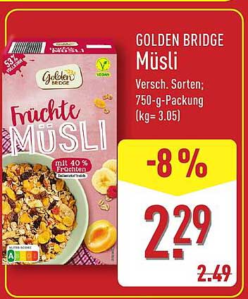 Golden Bridge Müsli - Fruchtiges Frühstück Für Jeden Tag Angebot bei ...