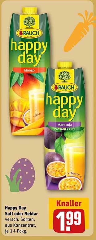 Happy Day Saft Oder Nektar Versch. Sorten, Aus Konzentraten, Je 1-L ...