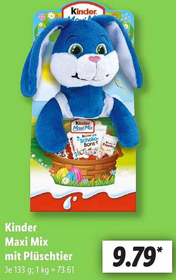 Kinder Maxi Mix Mit Plüschtier Angebot bei Lidl