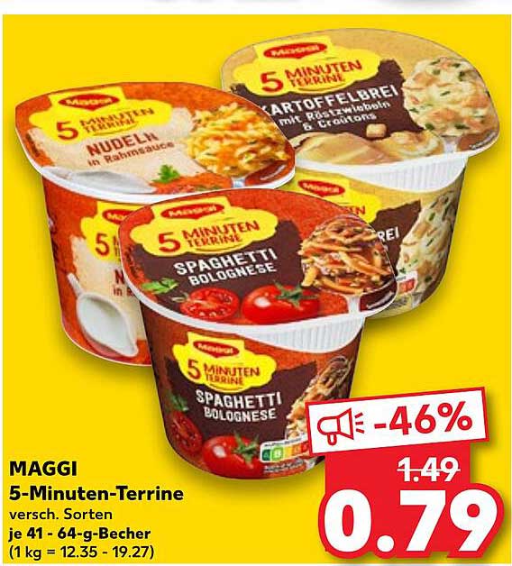 Maggi 5-Minuten-Terrine - Verschiedene Sorten Angebot bei Kaufland