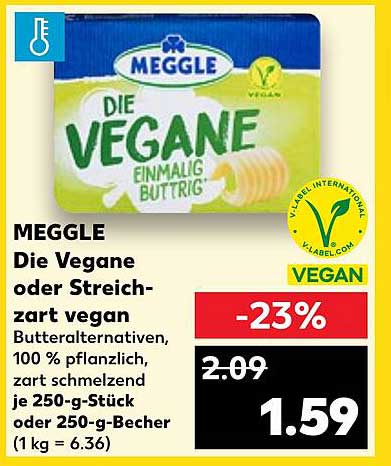 Meggle Die Vegane Oder Streich-Zart Vegan Angebot bei Kaufland