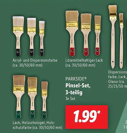 Parkside® Pinsel-Set, 3-Teilig Angebot bei Lidl