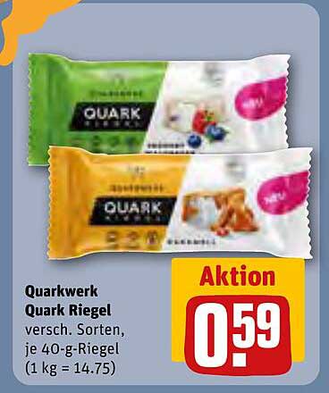 Quarkwerk Quark Riegel - Verschiedene Sorten Angebot bei REWE Kaufpark