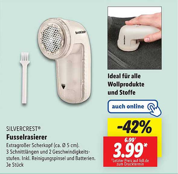 Silvercrest® Fusselrasierer Angebot bei Lidl