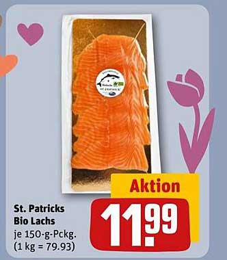 St. Patricks Bio Lachs 150-G-Pckg. Angebot bei REWE Center