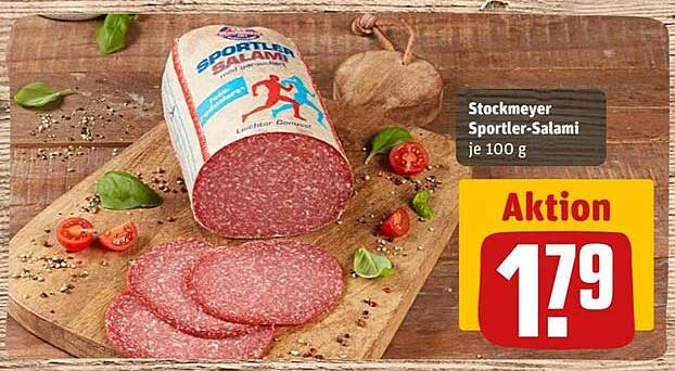 Stockmeyer Sportler-Salami Je 100 G Angebot bei REWE Center