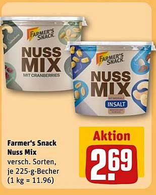 Farmer's Snack Nuss Mix Angebot bei REWE Center - ProspektGuru.de