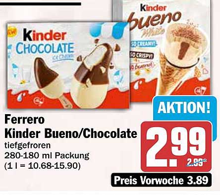 Ferrero Kinder Bueno/Chocolate Angebot bei Hit - ProspektGuru.de