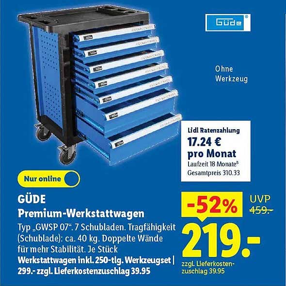 Werkstattwagen Leer Lidl