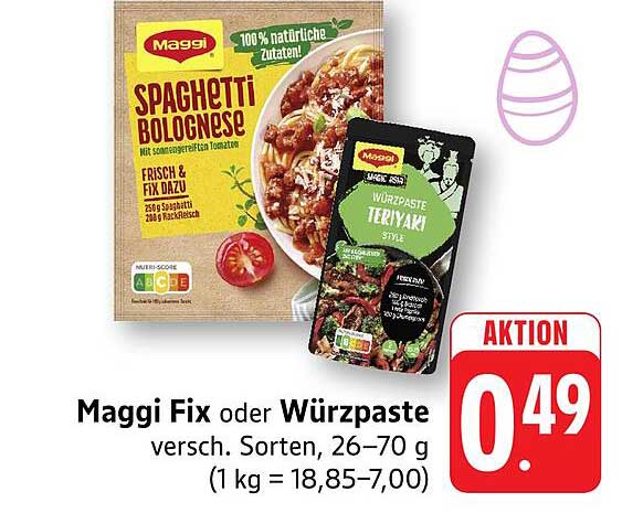Maggi Fix Oder Würzpaste Versch. Sorten, 26–70 G Angebot bei nah & gut ...