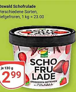 Oswald Schofrulade Verschiedene Sorten, Tiefgefroren, 130 G Angebot bei ...