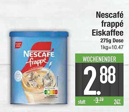 Nescafé Frappé Eiskaffee 275G Dose Angebot bei Edeka - ProspektGuru.de