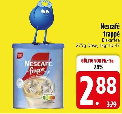 Nescafé Frappé Eiskaffee 275G Dose Angebot bei Edeka - ProspektGuru.de