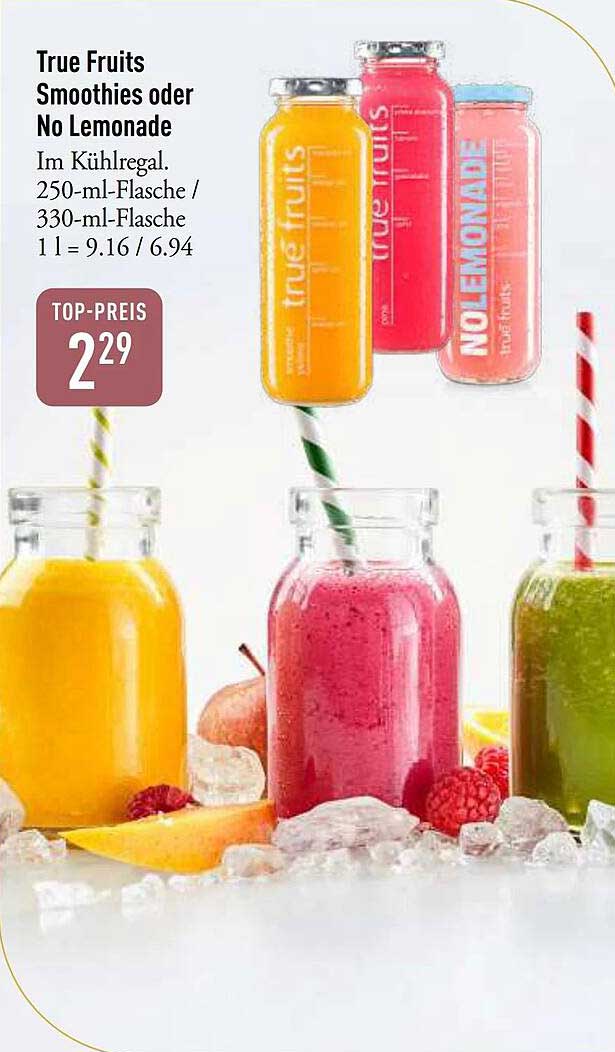 True Fruits Smoothie Versch. Sorten, Je 250-Ml-Fl. Angebot bei REWE ...