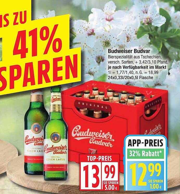 Budweiser Budvar Bierspezialität Aus Tschechien Angebot bei Edeka