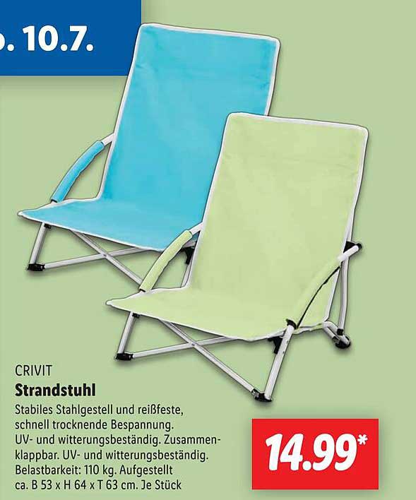 Crivit Strandstuhl Angebot bei Lidl