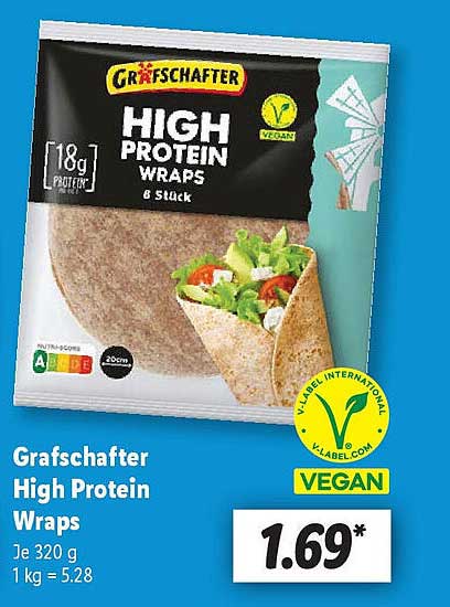 Grafsschafter High Protein Wraps Angebot bei Lidl - ProspektGuru.de
