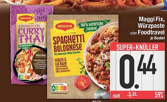 Maggi Fix, Würzpaste Oder Foodtravel Je Beutel Angebot bei E-Center ...