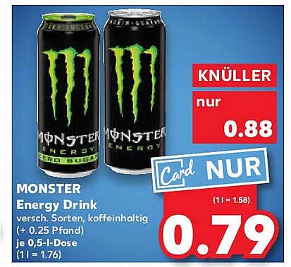Monster Energy Drink - Verschiedene Sorten Zum Sonderpreis Angebot bei ...