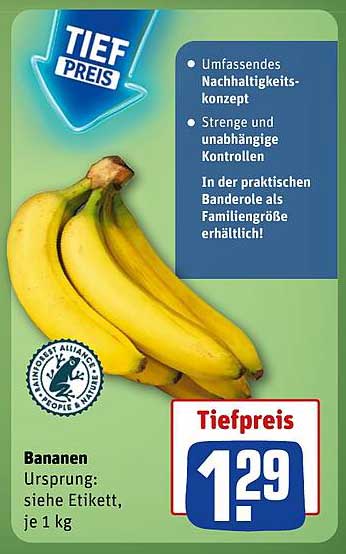 Bananen, Je 1 Kg Angebot bei REWE Kaufpark - ProspektGuru.de
