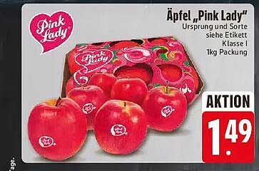 Äpfel "Pink Lady" 1Kg Packung Angebot bei E-Center - ProspektGuru.de
