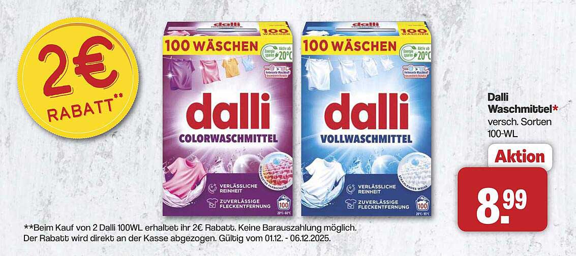 Dalli Waschmittel 100-Wl - Color Und Vollwaschmittel Angebot bei Famila ...