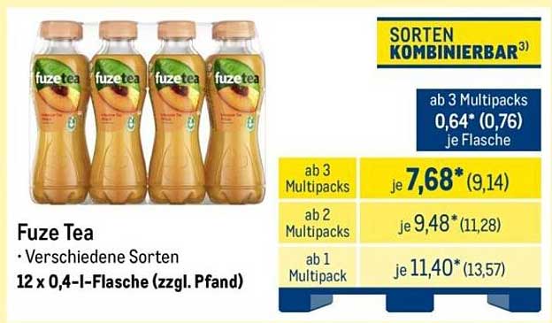 Fuze Tea – Verschiedene Sorten Im Attraktiven Multipack Angebot bei ...