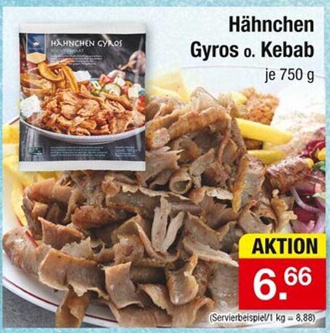 Hähnchen Gyros O. Kebab Je 750 G Angebot bei Zimmermann - ProspektGuru.de