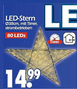 Led-Stern Ø38Cm, Mit Timer, Strombetrieben Angebot bei Wreesmann ...