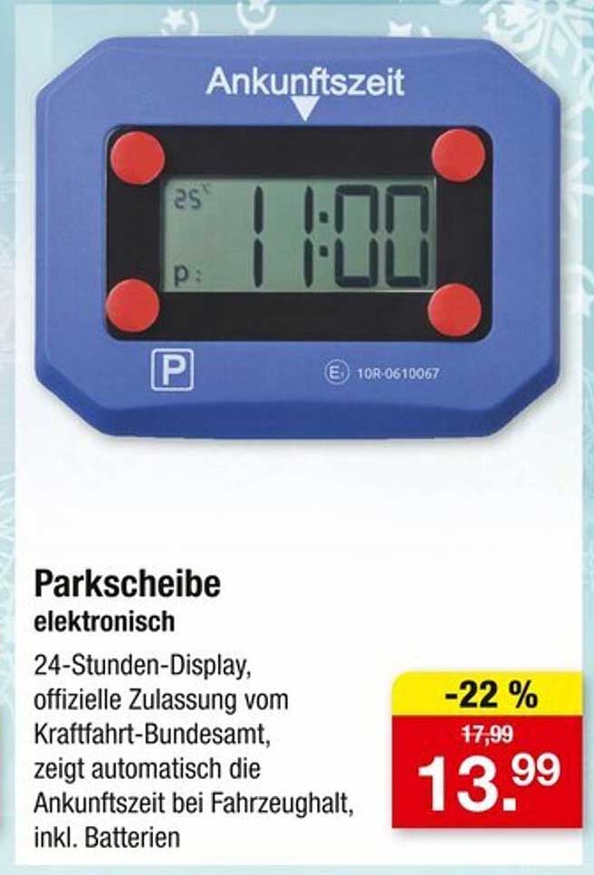 Parkscheibe Elektronisch Angebot bei Zimmermann - ProspektGuru.de