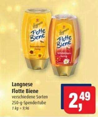 Langnese Flotte Biene Verschiedene Sorten 250-G-Spender Tube Angebot ...