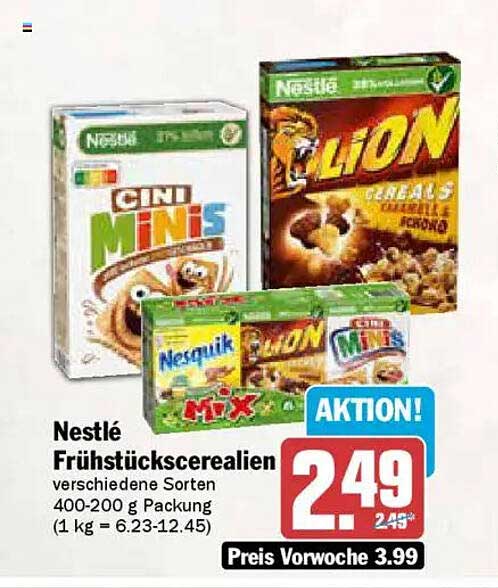 Nestlé Cerealien Verschiedene Sorten, 200-400-G-Packung Angebot bei ...