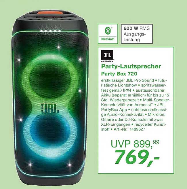Party-Lautsprecher Party Box 720 Angebot bei EP - ProspektGuru.de