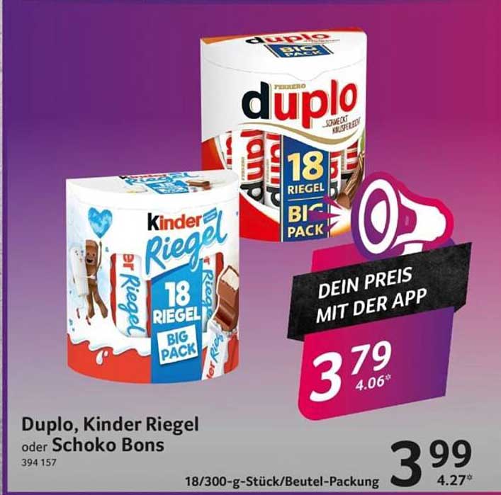 Duplo, Kinder Riegel Oder Schoko Bons Angebot bei Selgros - ProspektGuru.de