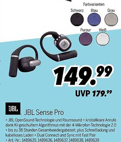 Jbl Sense Pro Angebot bei MEDIMAX - ProspektGuru.de