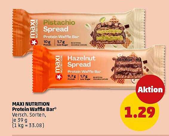 Maxi Nutrition Protein Waffle Bar* Versch. Sorten, Je 39 G Angebot bei ...