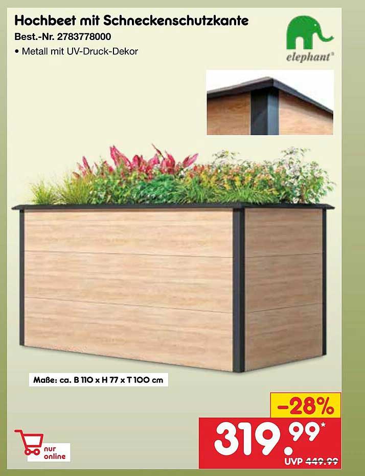 Hochbeet Mit Schneckenschutzkante Angebot bei Netto Marken-Discount ...