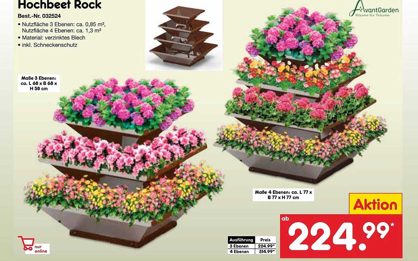 Hochbeet Rock Angebot bei Netto Marken-Discount - ProspektGuru.de