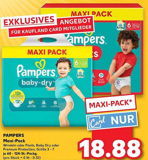 Pampers Maxi-Pack Angebot bei Kaufland