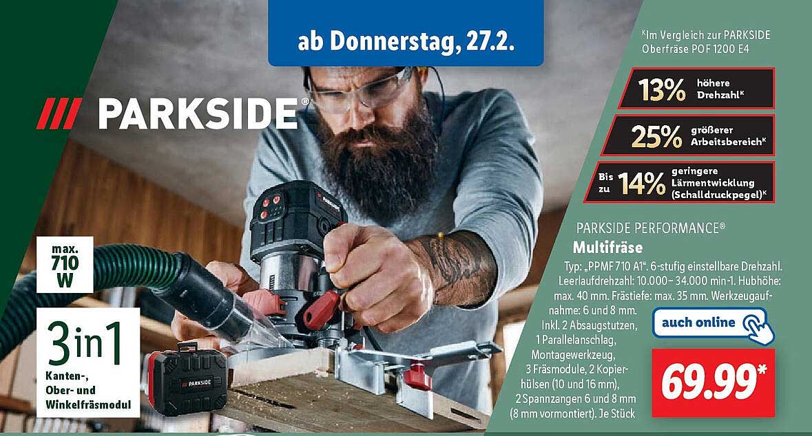 Parkside Performance® Multifräse Angebot bei Lidl - ProspektGuru.de