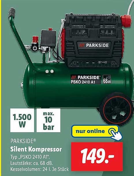 Parkside Silent Kompressor Angebot bei Lidl