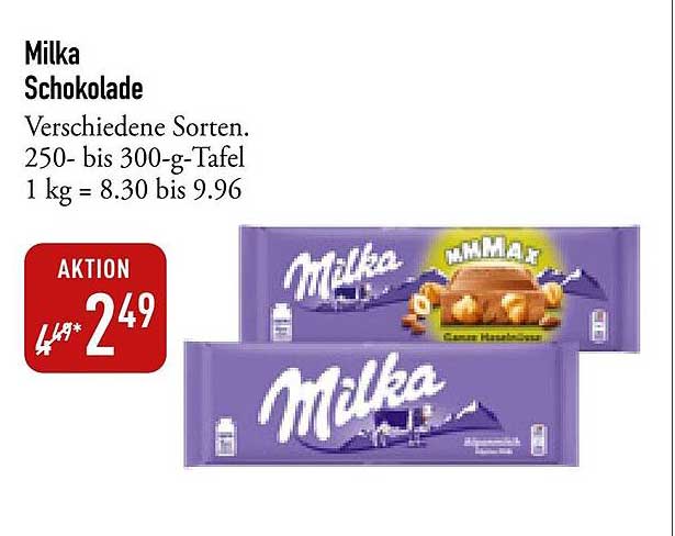 Milka Schokolade - Verschiedene Sorten Angebot bei Galeria Markthalle