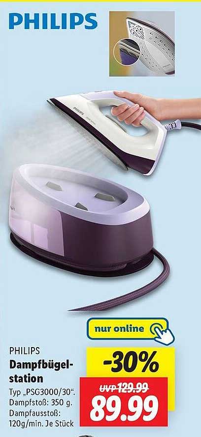Philips Dampfstation Psg3000/30 Angebot bei Lidl