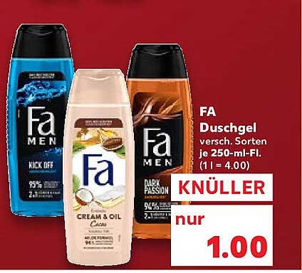 Fa Duschgel Verschieden. Sorten Je 250-Ml-Fl. Angebot bei Kaufland ...