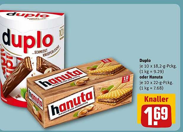 Duplo Oder Hanuta Angebot bei REWE Center - ProspektGuru.de