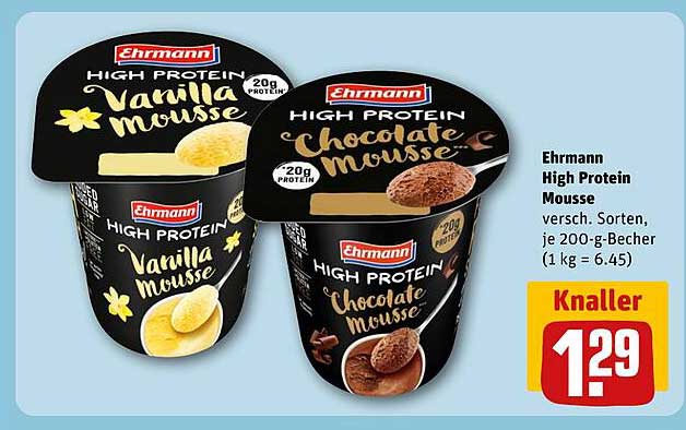 Ehrmann High Protein Mousse Angebot bei REWE Center - ProspektGuru.de