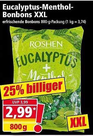 Eucalyptus-Menthol-Bonbons Xxl Angebot bei Norma