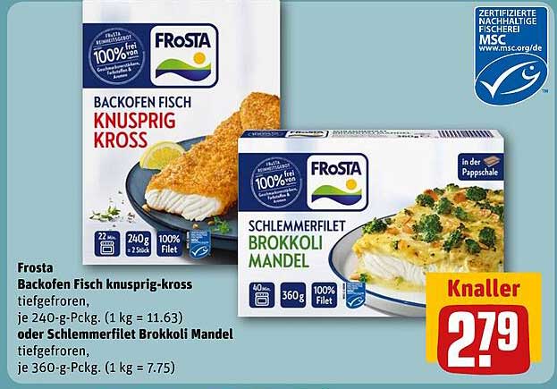 Frosta Backofen Fisch Knusprig-Kross Angebot bei REWE Center