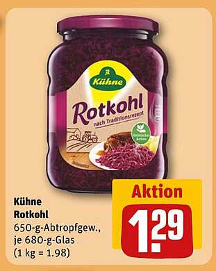 Kühne Rotkohl Angebot bei REWE Center